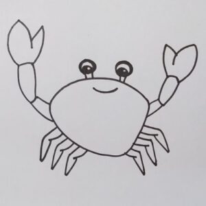 Easy Crab Drawing - Step by Step for Kids - Oh Parrot