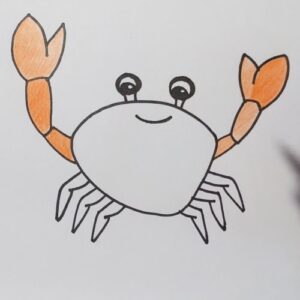 Easy Crab Drawing - Step by Step for Kids - Oh Parrot