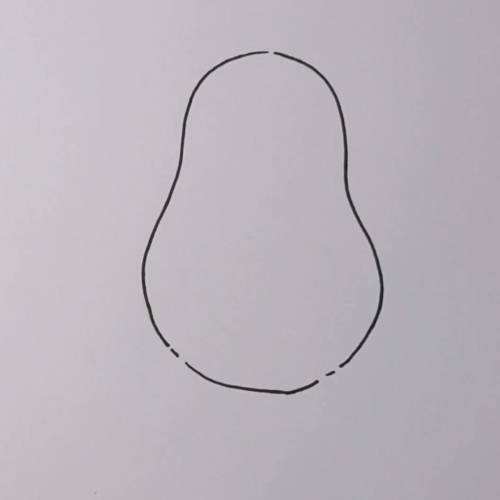 Avocado Drawing for Kids- Easy 6 Step by step Guide