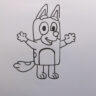 How To Draw Bingo From Bluey| 8 Easy and Simple Steps for kids