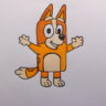 How To Draw Bingo From Bluey| 8 Easy and Simple Steps for kids